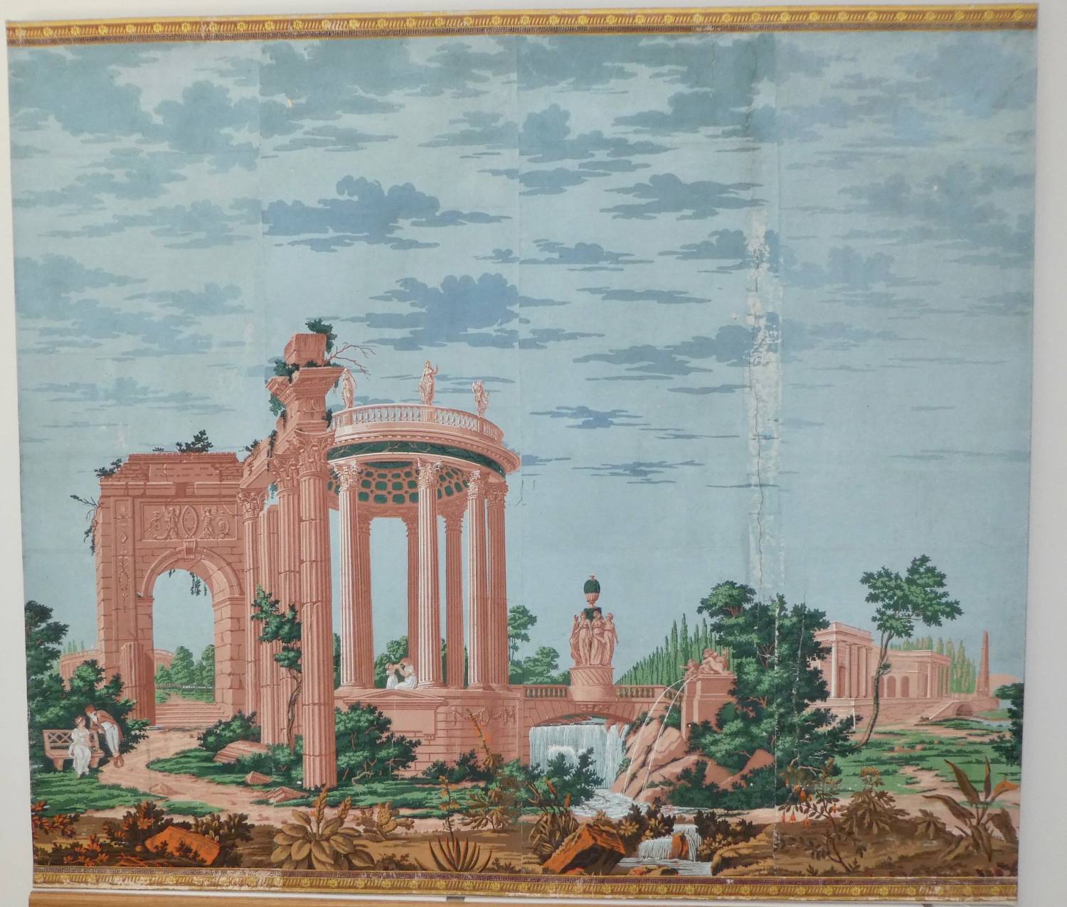 Le papier peint "Les Ruines de Rome" restauré - Sauvegarde de l’Art ...